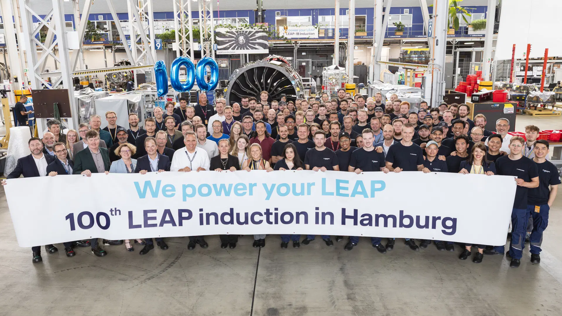 Lufthansa Technik celebrates its 100th CFM LEAP engine induction ...